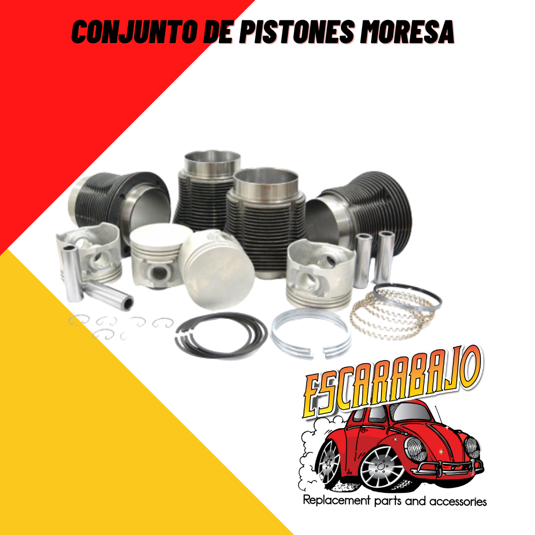 CONJUNTO DE PISTONES MORESA | Escarabajo Refacciones & Accesorios
